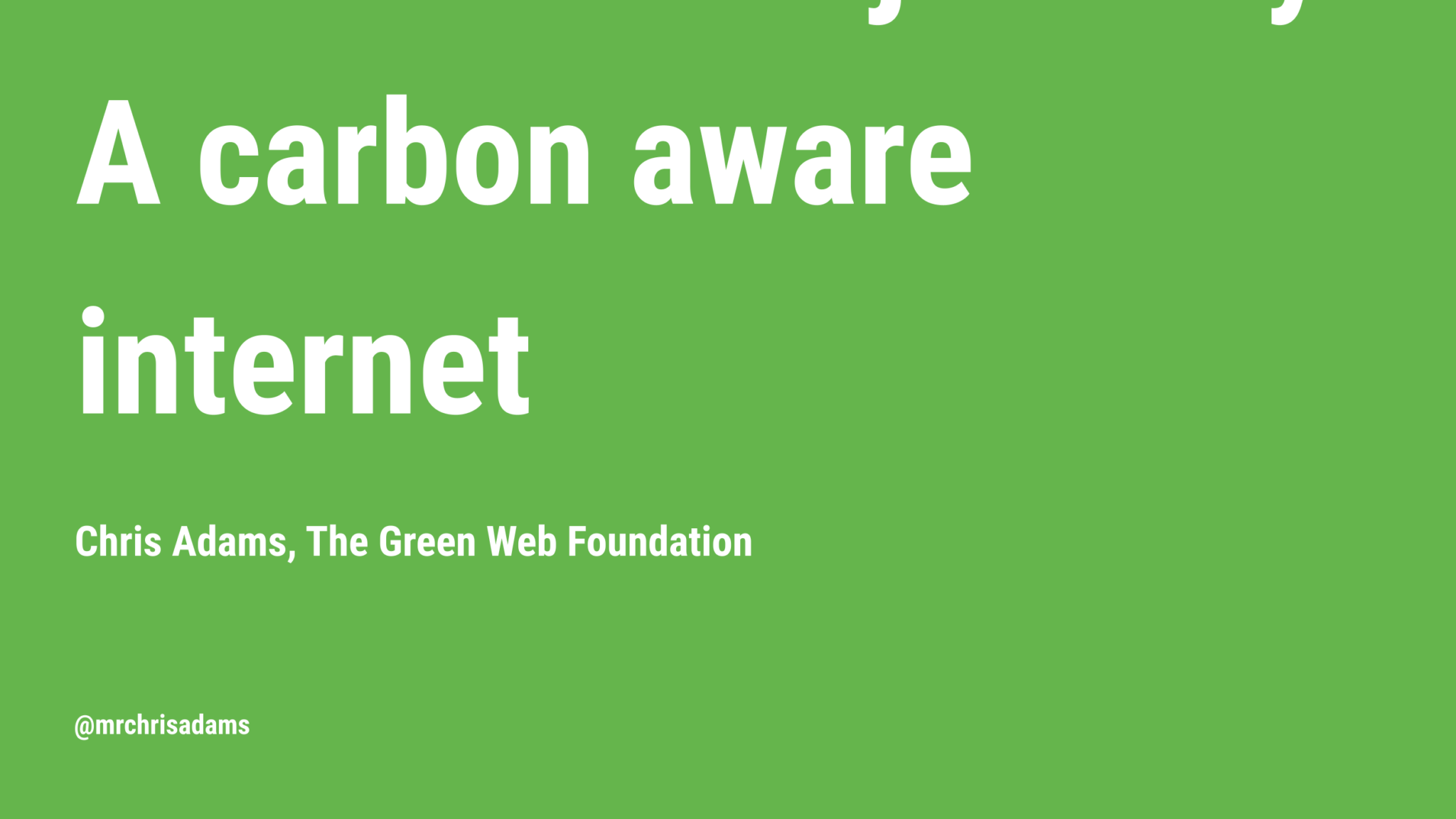 Home - The Green Web Foundation