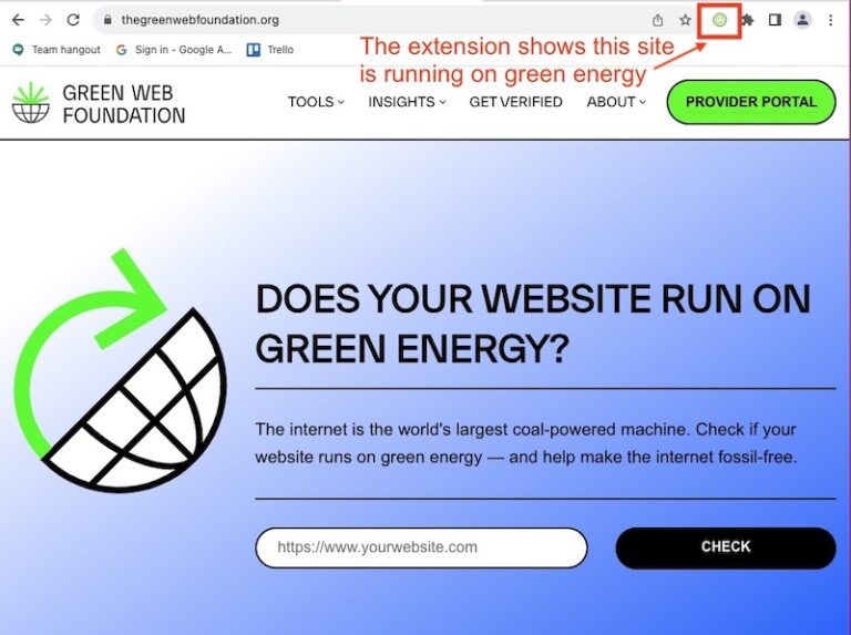 Green Web Browser Extension - Green Web Foundation